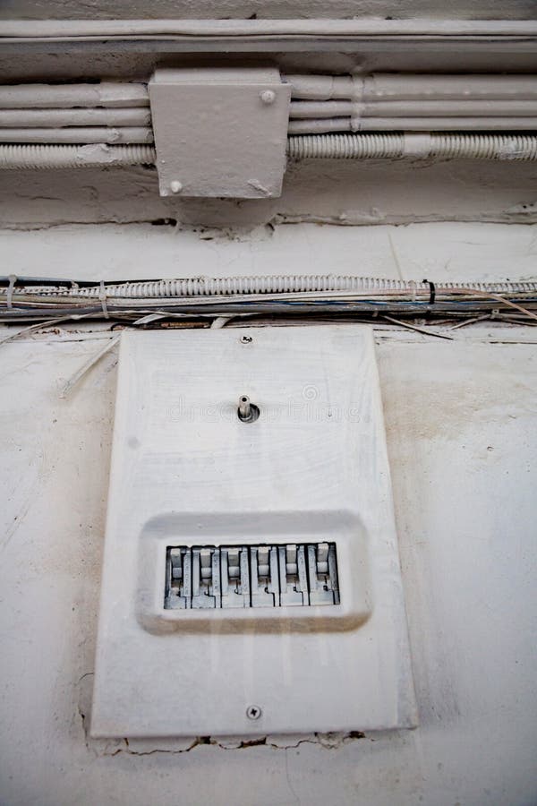 Old electrical wiring stock image. Image of toggle, electrical - 90279773