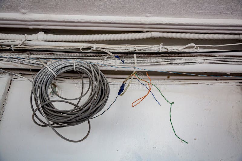 Old electrical wiring stock image. Image of fuse, risk - 90279847