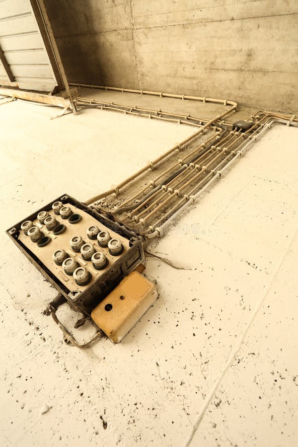 Old Electricity Installation Stock Image - Image of electrical ...