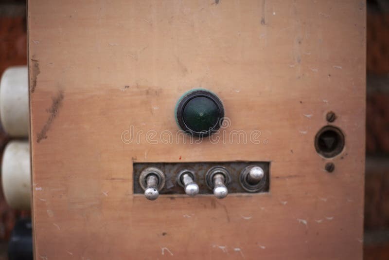 Old Electricity Switches. Amplifier Control Stock Photo - Image of ...