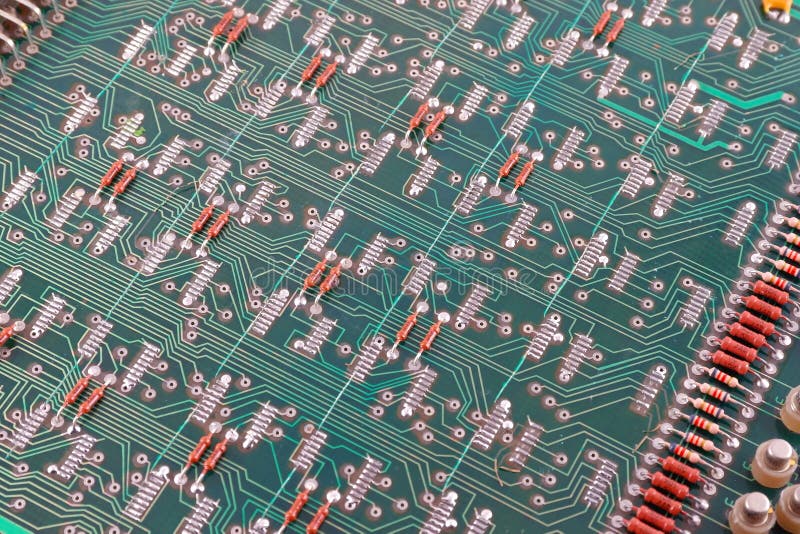 Old Electronic Circuit Board Stock Photo - Image of computer ...
