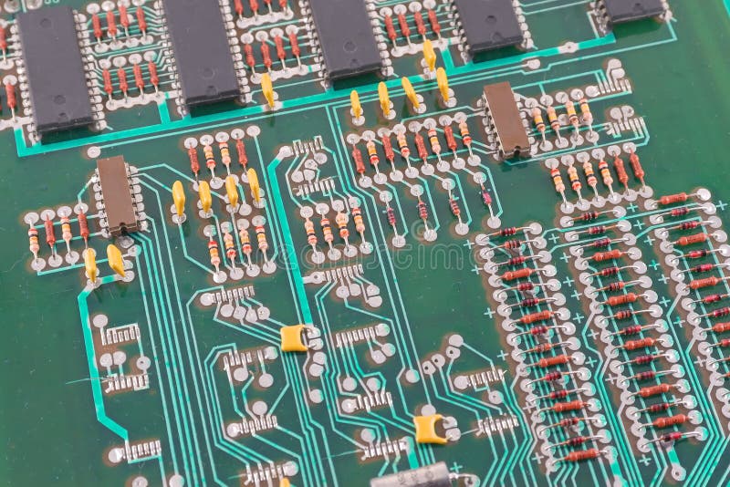 Old Electronic Circuit Board Stock Photo - Image of semiconductor ...