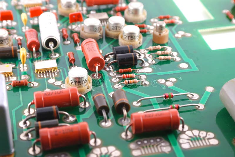 Old Electronic Circuit Board Stock Image - Image of transistor ...