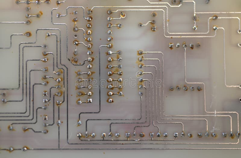 Old Electronic Circuit Board and Obsolete Technology Stock Image ...