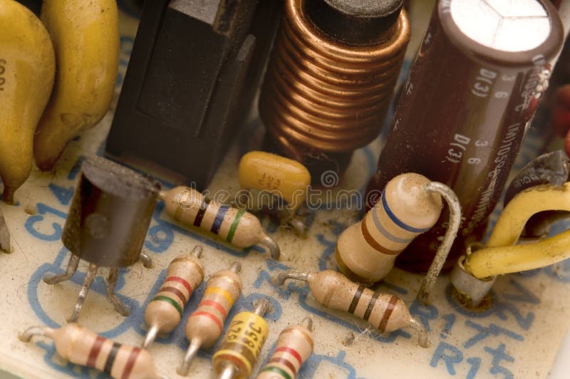 Old electronic circuits stock image. Image of color, engineering - 19386685