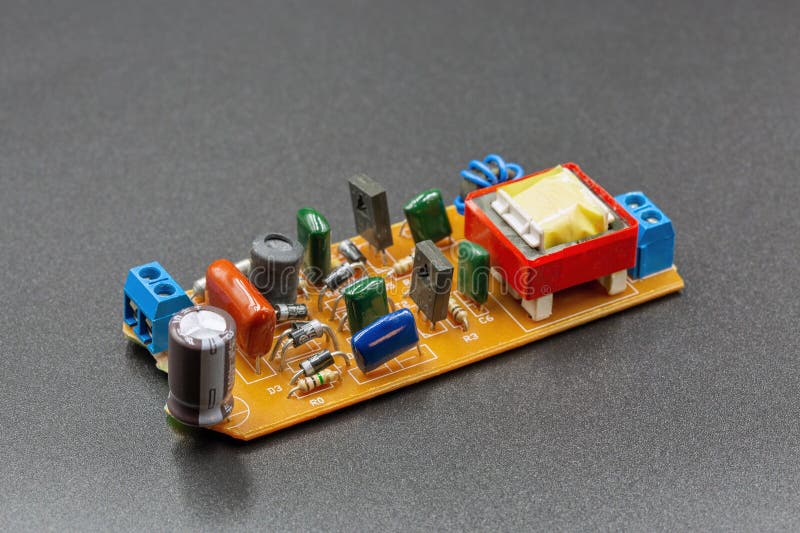 Old Electronic Component Microcircuit Closeup Stock Photo - Image of ...