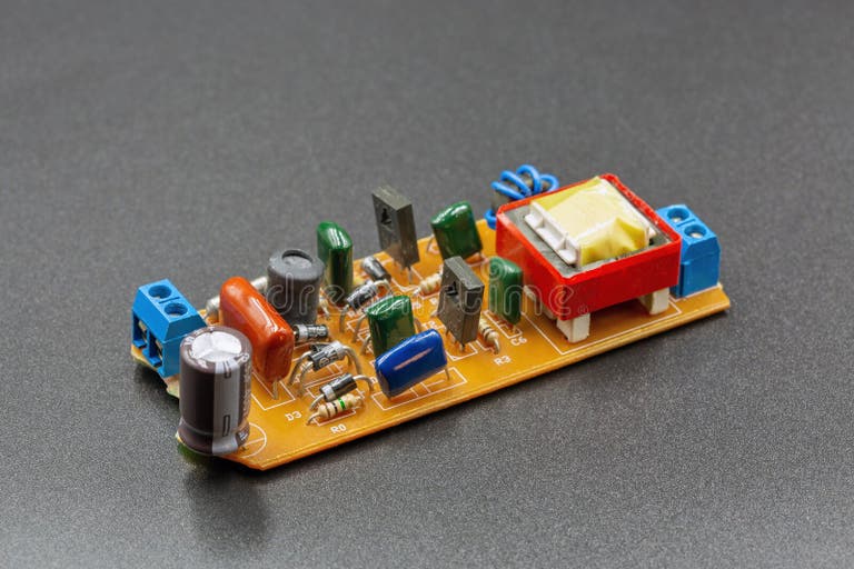 Old Electronic Component Microcircuit Closeup Stock Photo - Image of ...