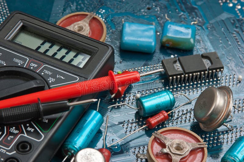 Old electronic components stock image. Image of electronics - 17303297