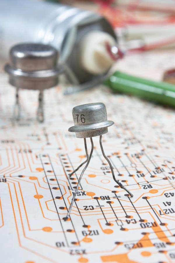 Old electronic components stock photo. Image of measurement - 17723856
