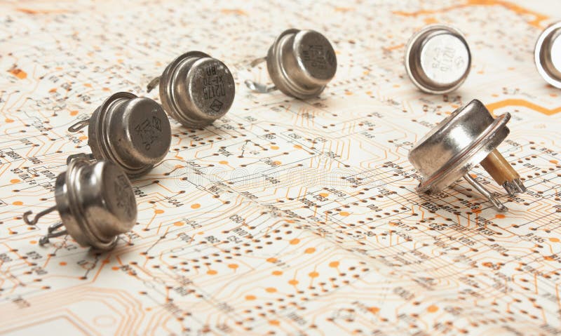 Old electronic components stock photo. Image of business - 20618106