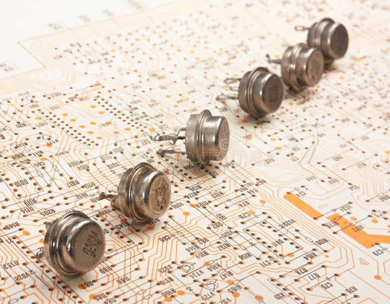 Old electronic components stock photo. Image of business - 156479658