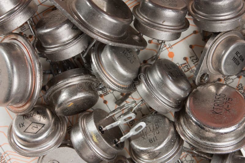 Old electronic components stock photo. Image of delineation - 156658906