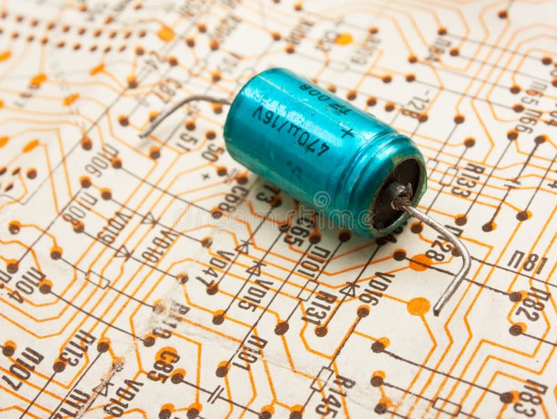 Old electronic components stock photo. Image of blueprint - 51045332