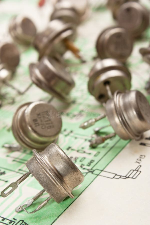 Old electronic components stock image. Image of electric - 52790919
