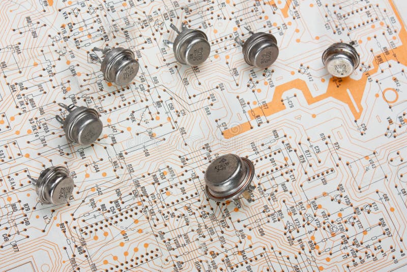 Old electronic components stock photo. Image of device - 157123508