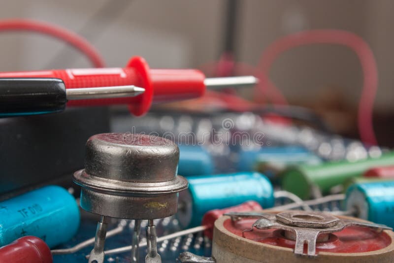 Old electronic components stock photo. Image of plot - 158406344