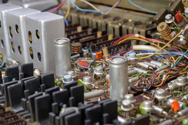Old Electronic Device Radio Receiver Inside Stock Photo - Image of ...
