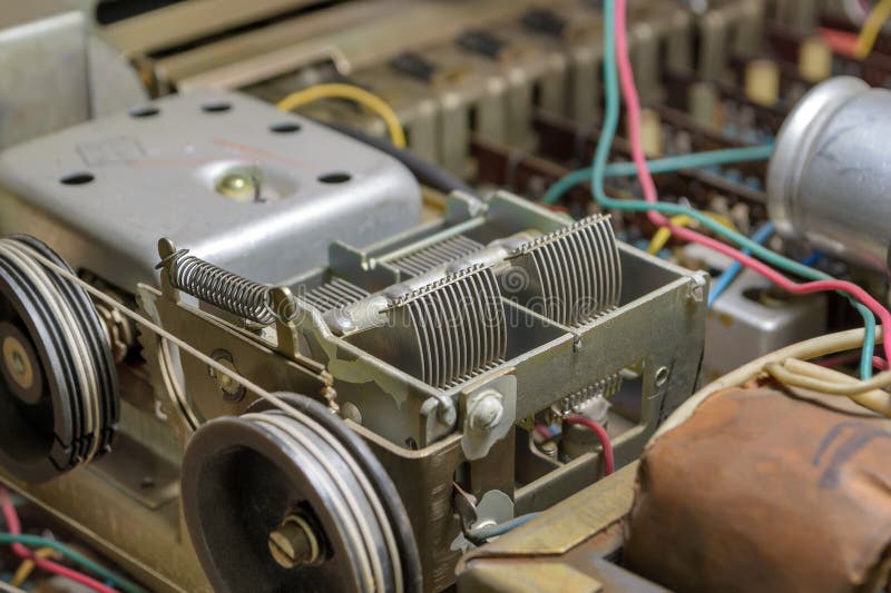 Old Electronic Device Radio Receiver Inside Stock Photo - Image of ...