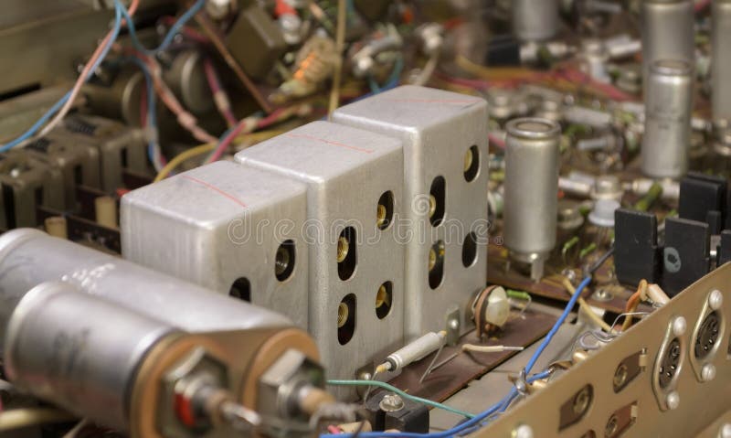 Old Electronic Device Radio Receiver Inside Stock Image - Image of ...