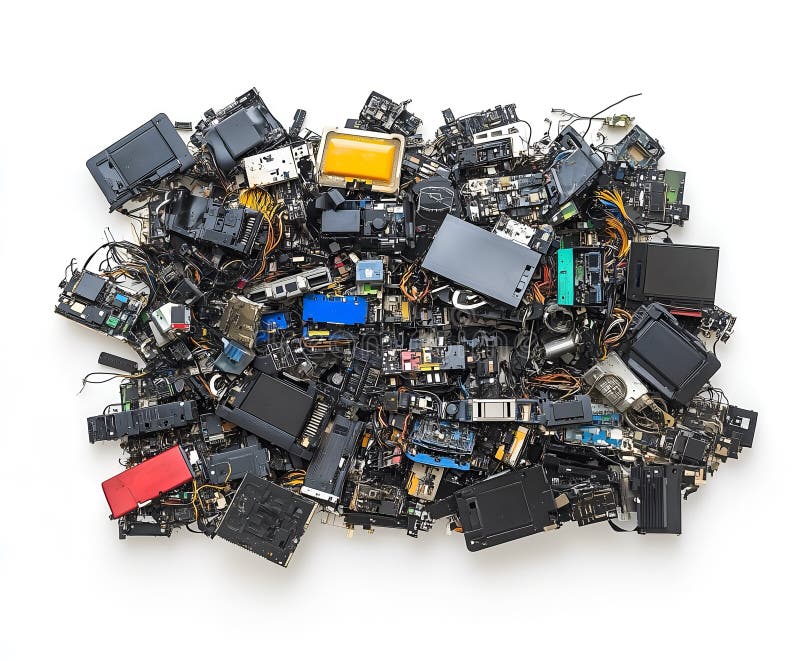 Old Electronic Devices. E Waste and Recycling Concept Stock Image ...