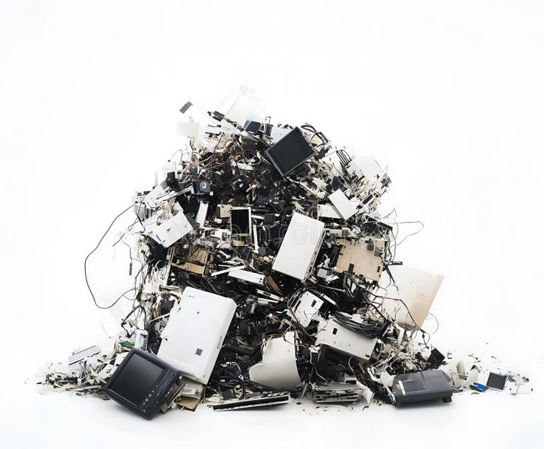 Old Electronic Devices. E Waste and Recycling Concept Stock Photo ...