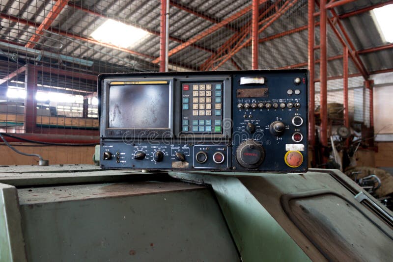 Old Electronic Switch Controller Board in Factory Stock Image - Image ...