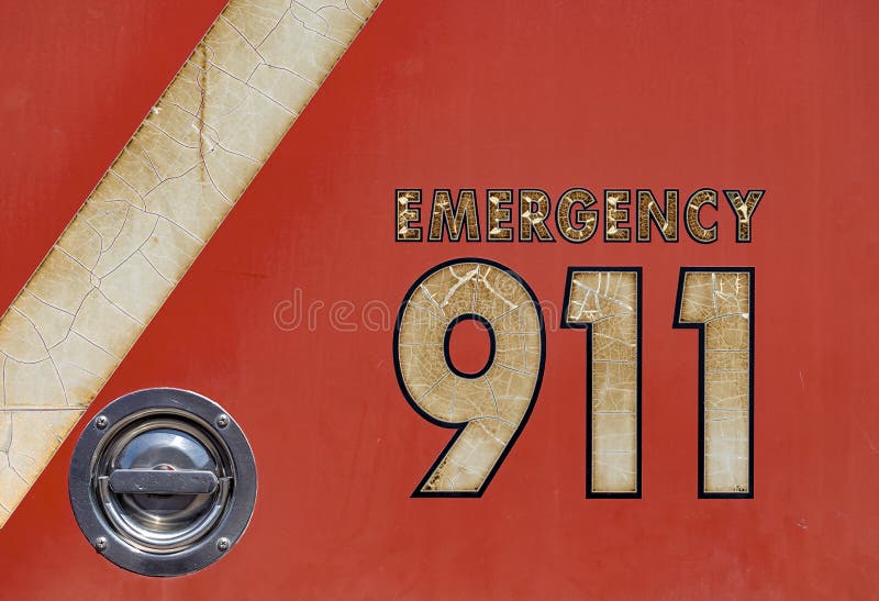 Fire Engine Emergency Number Stock Photo - Image of marking, assistance ...