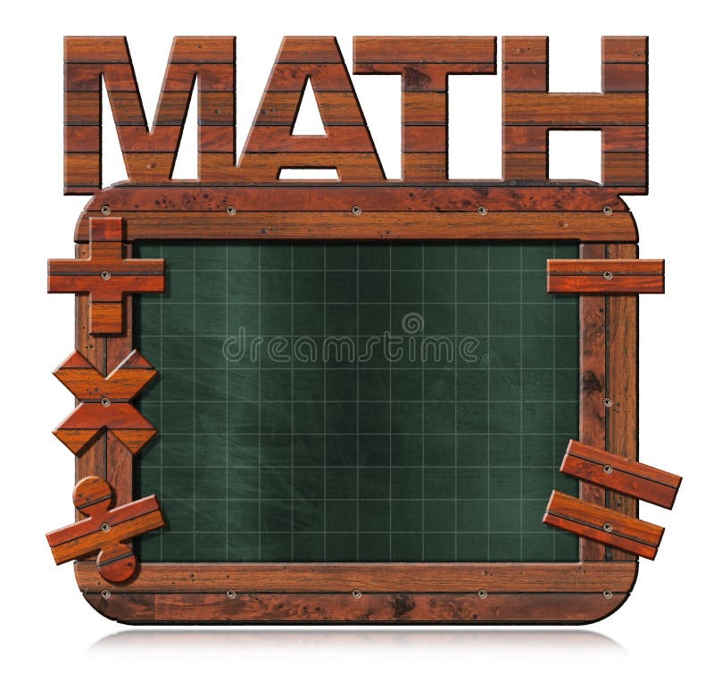 Old Empty Blackboard with Text Math Stock Illustration - Illustration ...