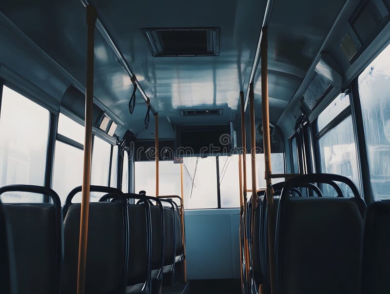 Old Empty Bus Transport Vehicle Stock Illustration - Illustration of ...