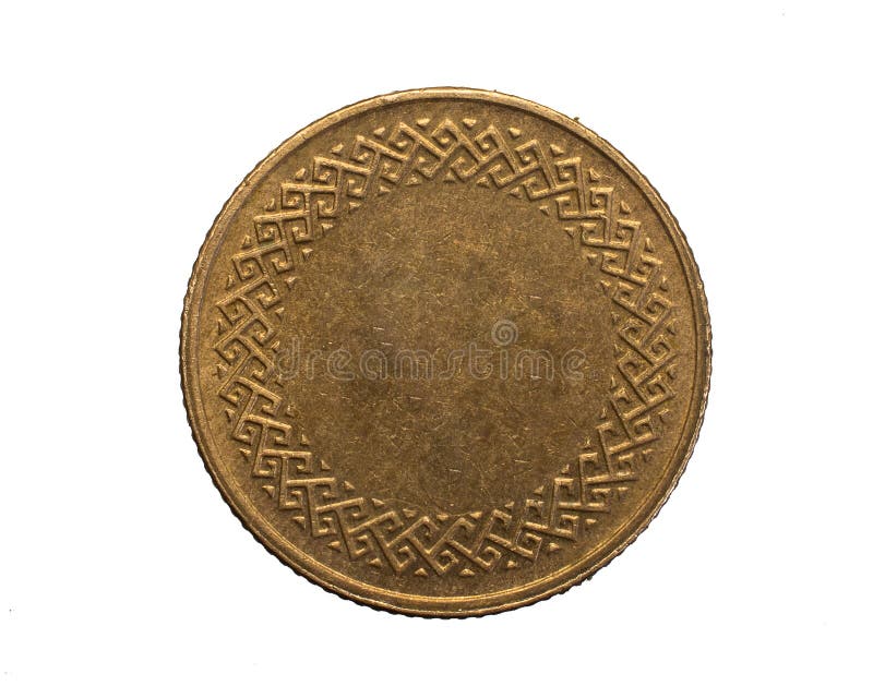 Old Empty Copper Coin on a White Isolated Background Stock Image ...
