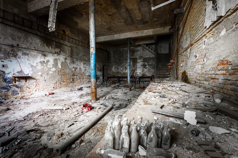 Old Empty Desolate Dirty Locksmith Workshop Stock Image - Image of ...