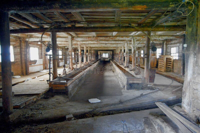 An old empty farm. stock photo. Image of black, inside - 194797750