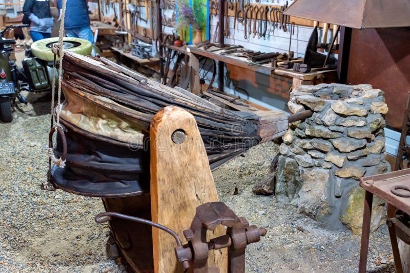 Old Empty Forge without Blacksmith in Museum Editorial Photo - Image of ...