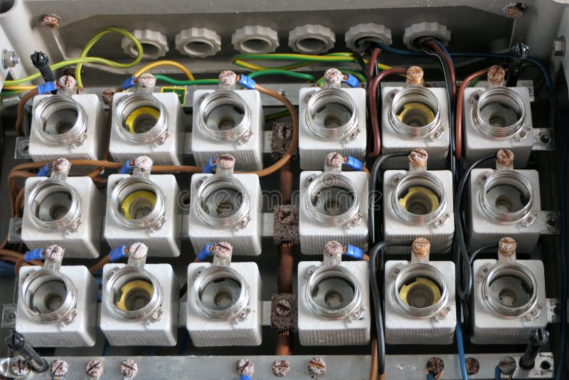 Old empty fuse box stock photo. Image of fuses, fashioned - 157382020