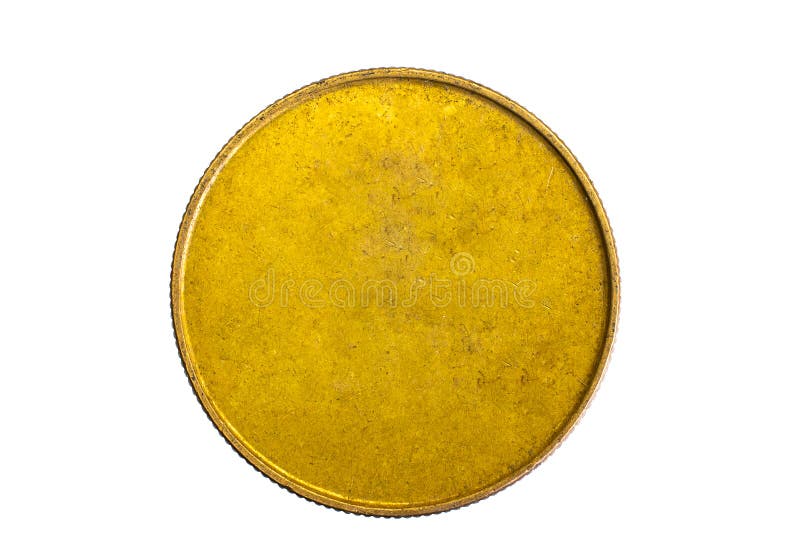 Old Empty Gold, Silver Coin on a White Isolated Background Stock Image ...