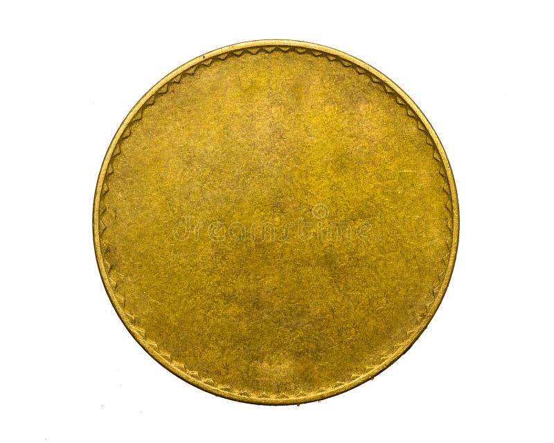 Old Empty Gold, Silver Coin on a White Isolated Background Stock Image ...
