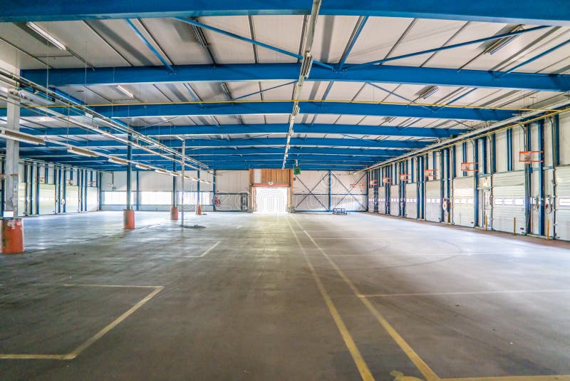 Old And Empty Industry Hall Stock Image - Image of architecture ...