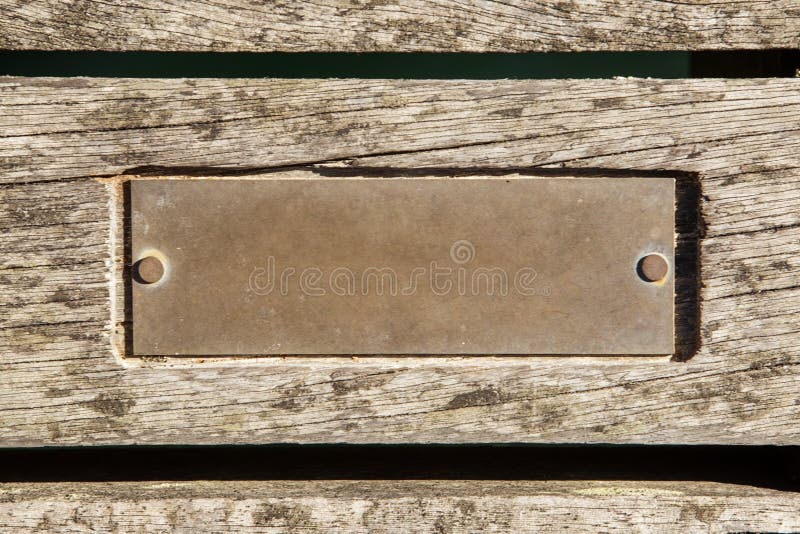 Empty Plaque Put in the Garden Stock Image - Image of peaceful, plaque ...