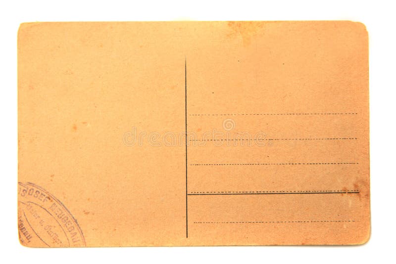 Old empty postcard stock photo. Image of post, background - 38077998
