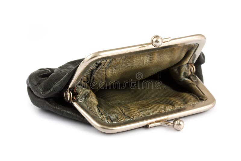 Empty Purse or Wallet - No Money for Shopping Stock Photo - Image of ...