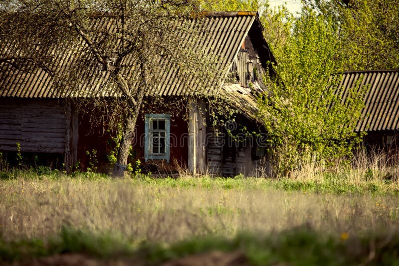 Old empty village house stock photo. Image of exterior - 238361806