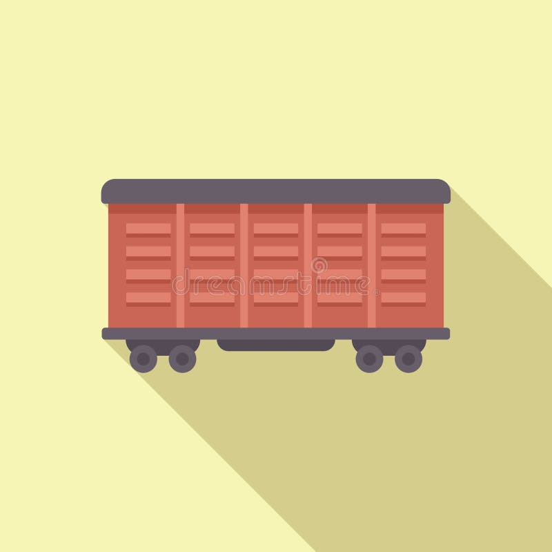 Old Empty Wagon Train Wagging on Railroad Stock Vector - Illustration ...