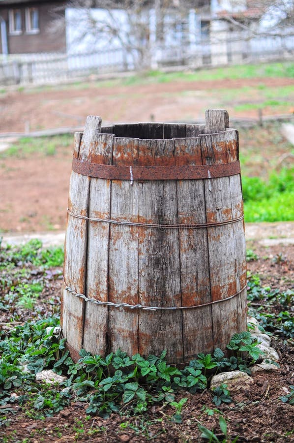 Old empty wine barell stock photo. Image of barrel, timber - 24410008