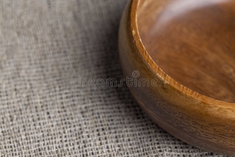 An Old Empty Wooden Bowl on the Table Stock Image - Image of rustic ...