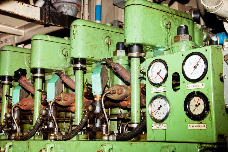 Marine diesel engines stock image. Image of hose, cable - 28211019