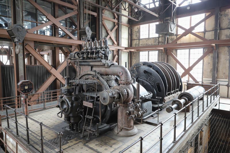 Engine of an Old Power Plant Stock Photo - Image of dirty, rusty: 219139722