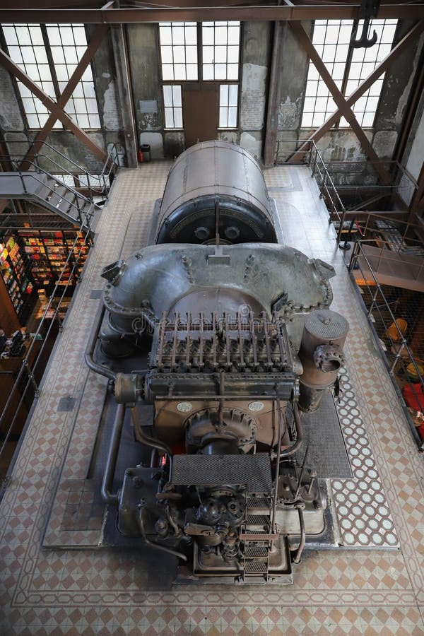 Engine of an Old Power Plant Stock Image - Image of engine, dirty ...