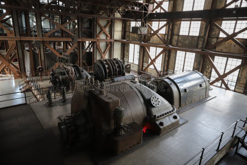 Engine of an Old Power Plant Stock Image - Image of retro, engine ...