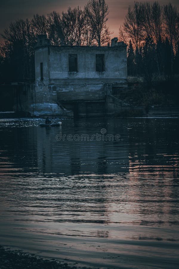 Old Engine Room at the Hydroelectric Power Station. Stock Photo - Image ...
