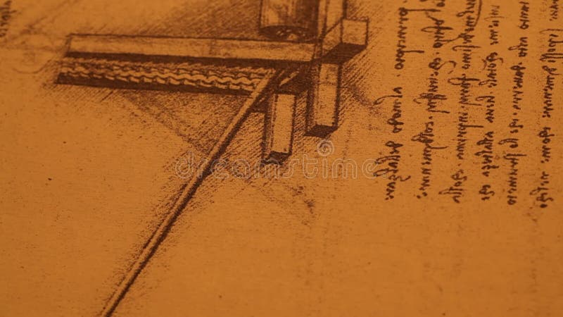 Old Engineering drawing stock video. Video of antiquities - 39870981